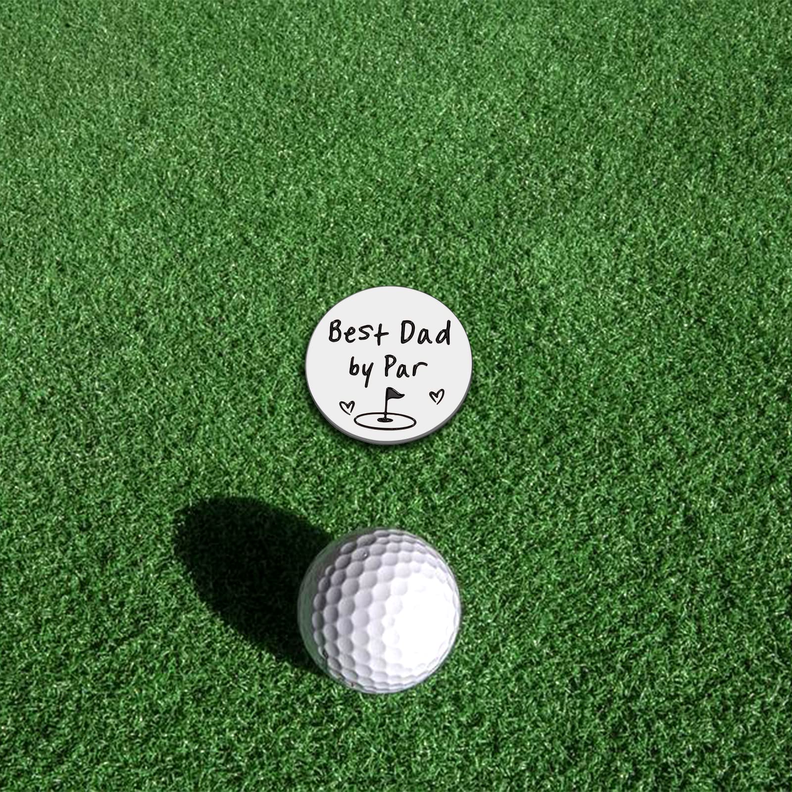 Fathers Day Present for Husband from Wife Gag Gifts for Dad from Daughter Best Dad by Par Golf Ball Marker New Daddy Birthday Gifts for First Time Dad to Be Valentines Day Christmas Magnetic Hat Clip