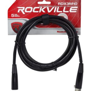 (2) Rockville LED RGB Par Can Wash Light + Dual Bracket Bundle: DJ/Club DMX Wash Light, (1) Universal Travel Bag, (1) 25ft 3 Pin DMX Lighting Cable, (1) 10ft 3 Pin DMX Lighting Cable (5 Items)