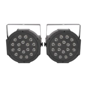 18 lamp beads stage light, moving head stage light 2 par light round dmx rgb 3 colors with 360 adjustable brackets for weddings, homes, dj, birthdays, parties