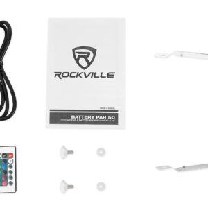 RockvilIe BATTERY PAR 50 White Church Stage Design Rechargeable Wash Up-Light