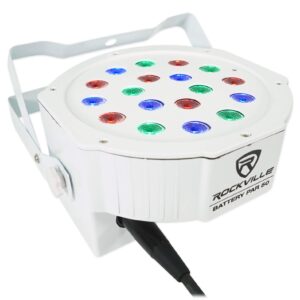 RockvilIe BATTERY PAR 50 White Church Stage Design Rechargeable Wash Up-Light