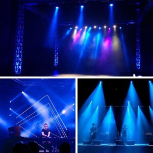 Seven Stars 100W Stage Light Warm White & Cool White, COB Par Light LED Stage Spotlight DMX DJ Lights Par Wash Light Strobe Light for Church, Concert, Photo Studio, Wedding, Live Show (4 Packs)