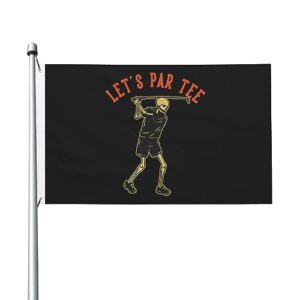 imeegien let's par tee flag 3x5 ft double-sided outdoor decoration banner durable home yard flags polyester welcome flag