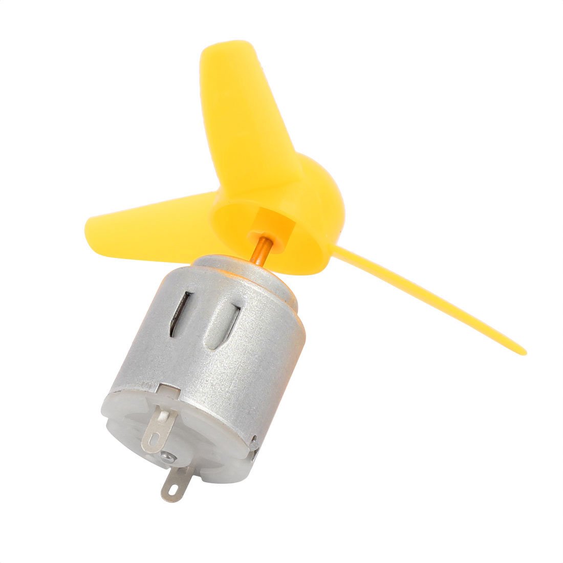 IIVVERR DC 5V 0.13A 6600RPM High Torque Motor 3-Vane Yellow Propeller 80mmx2mm 2Pcs (DC 5V 0.13A 6600RPM Motor de alto par 3 hélices hélice amarilla 80mmx2mm 2Pcs