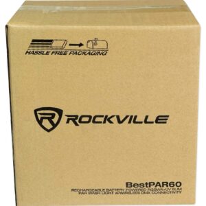 (12) Rockville BEST PAR 60 Battery Wash Lights Wireless DMX+384 Ch. Controller