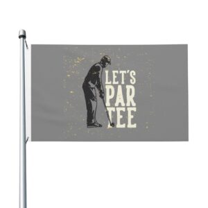 imeegien let s par tee flag 3x5 ft double-sided outdoor decoration banner durable home yard flags polyester welcome flag