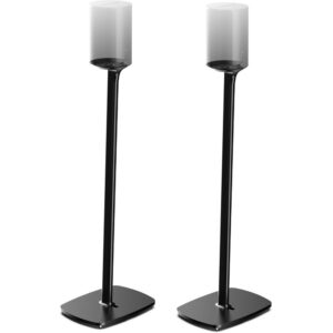 flexson floor stand for sonos era 100 speaker (black, pair)