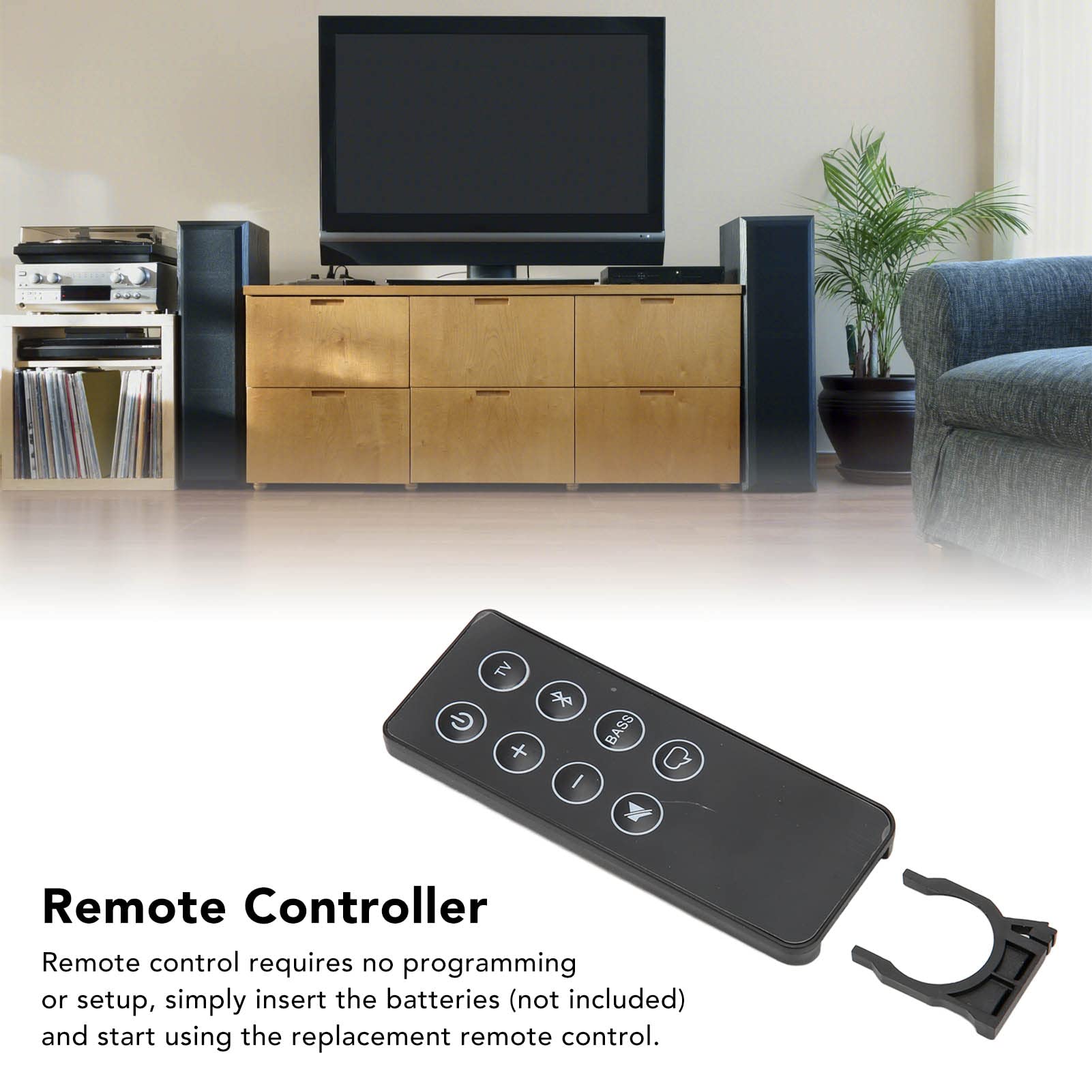 Remote Control Replacement for Soundbar Series II, Universal Remote Controller for 418775 410376 431974 845194 838309 1100 740928 1120, for de Sonido TV System System Remote