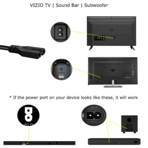 Guy-Tech AC in Power Cord Outlet Socket Plug Cable Lead for Bose Solo TV Sound System Model Number 410376 Set top Box soundbar Sound bar