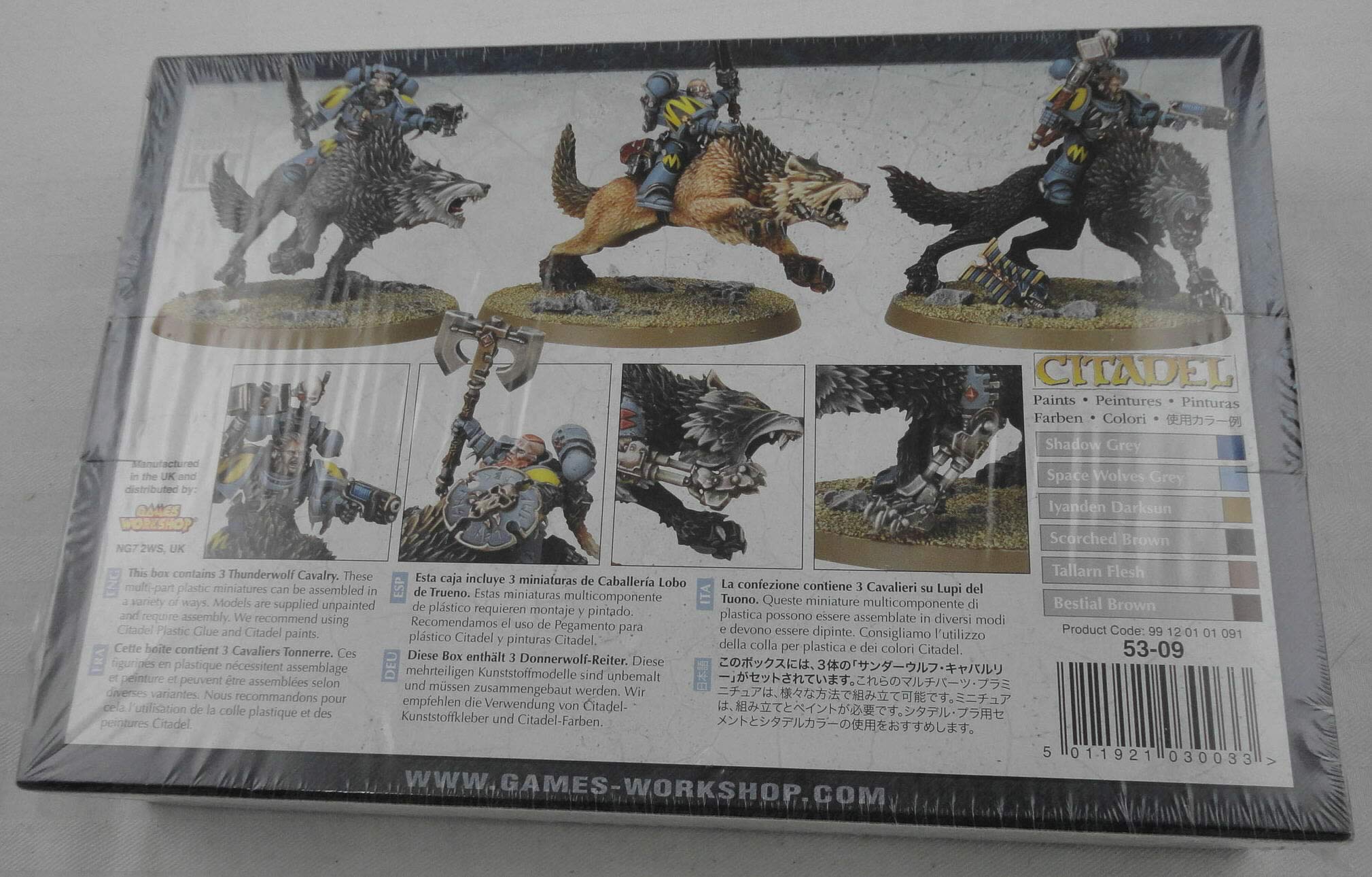 Games Workshop 99120101091 Space Wolves Thunder Wolf Cavalry Action Figure, Black