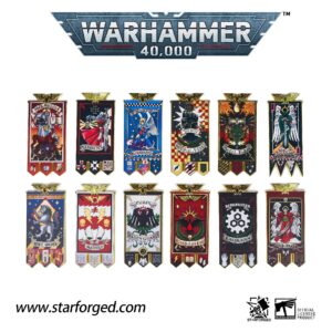 Starforged Space Marines Chapter Banner Collection Refrigerator Magnet Warhammer 40K-Space Wolves