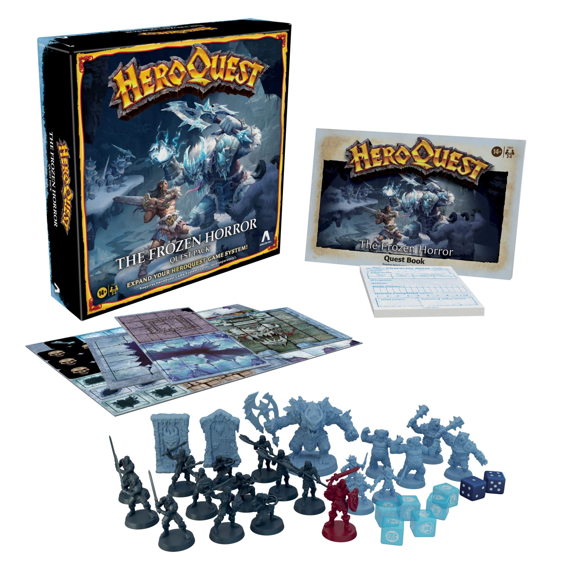 Avalon Hill HeroQuest The Frozen Horror Quest Pack, Dungeon Crawler Game for Ages 14+, Requires HeroQuest Game System to Play