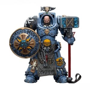 hiplay joytoy warhammer 40k collectible figure: space wolves arjac rockfist 1:18 scale action figures jt6878 (rockfist)