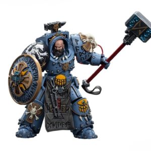 HiPlay JoyToy Warhammer 40K Collectible Figure: Space Wolves Arjac Rockfist 1:18 Scale Action Figures JT6878 (Rockfist)