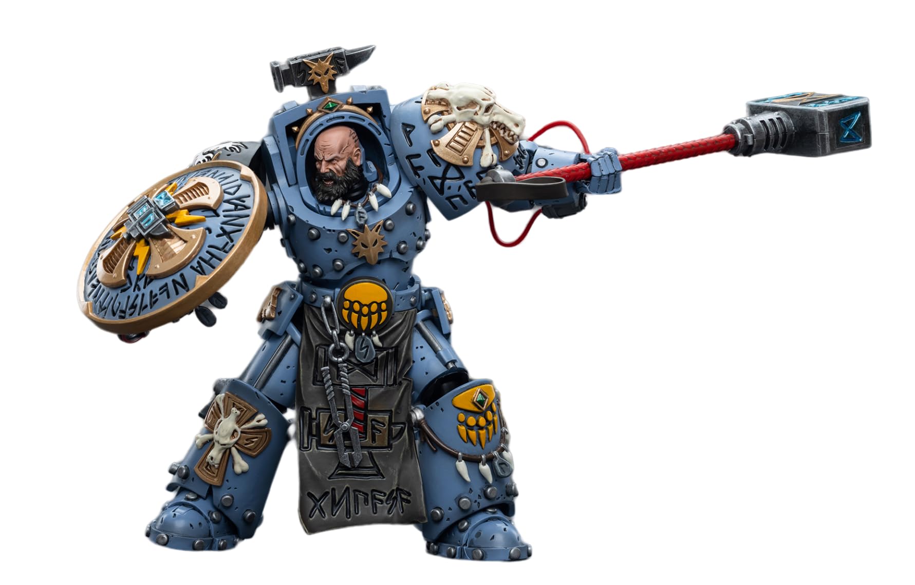 HiPlay JoyToy Warhammer 40K Collectible Figure: Space Wolves Arjac Rockfist 1:18 Scale Action Figures JT6878 (Rockfist)