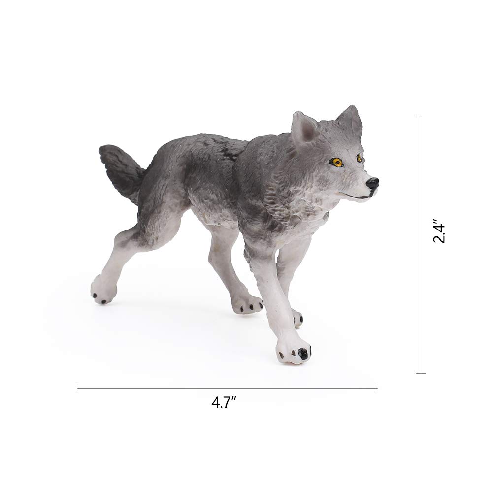 RESTCLOUD 7Pcs Wolf Toy Figurines Set Wolf Animals Figures (Wolf Set A)