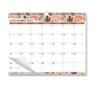 SUNEE Wall Calendar 2023-24, Now to December 2024, 15 Months Large Monthly Calendar for Office, 14.5x11.5, Floral Decorative