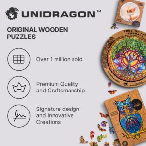 UNIDRAGON Original + IC4 Design Wooden Jigsaw Puzzle for Adults and Kids, Puzzle Board Game, Quezzle Space Adventures, Full Pack, 1000 Pieces, 28.2 by 19.6 Inches