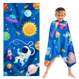 r horse outer space beach towel for kids 30 x 60 inch microfiber pool towel absorbent quick dry beach towel sand free blanket for outer space party supplies bath sport travel beach swimming camping