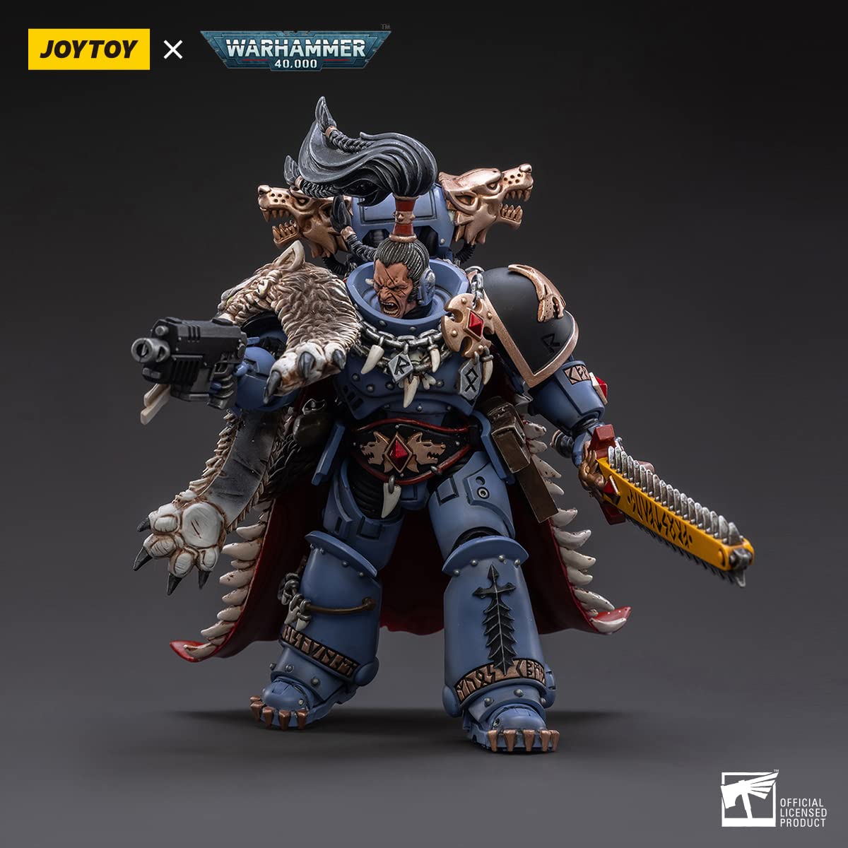 JoyToy Warhammer 40,000 1/18 Action Figure Space Wolves Ragnar Blackmane Model