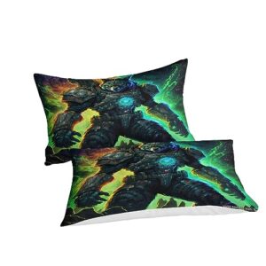 DAGROD Fluffy Duvet Cover Bedding Set with Pillow Cases Cosmic Space Wolves 3D Print Quilt Cover Breathable and Moisture-Proof Cosy Soft Bedding Se King（220x240cm）