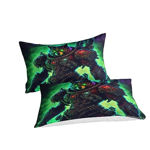 GEEYOU Cosmic Space Wolves Duvet Cover Quilt Cover Comforter Covers for Teens and Adults 3D Print with Pillow Cases Bedding Set with Zipper Closure Soft Microfiber 3 Pieces Queen（228x228cm）