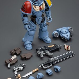 Pipigirl JoyToy 40K Space Marine Genuine License 1/18 Soldier, 4inch Models Space Marines Action Figures Kits (Space Wolves Intercessors)