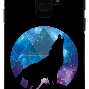 Galaxy S9 Wolf Galaxy Space Cosmic Howling Wolves Wolf Lover Gift Case