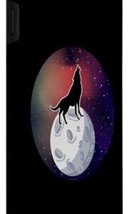 iPhone SE (2020) / 7 / 8 Cosmic Wolf Howling Moon Space Arctic Wolves Watercolor Case