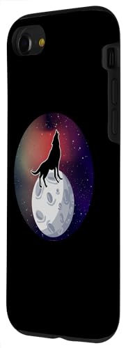 iPhone SE (2020) / 7 / 8 Cosmic Wolf Howling Moon Space Arctic Wolves Watercolor Case