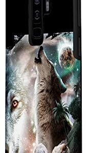 Galaxy S9+ Space Wolves Wolf Howling At Moon Case