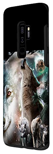 Galaxy S9+ Space Wolves Wolf Howling At Moon Case