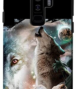 Galaxy S9+ Space Wolves Wolf Howling At Moon Case