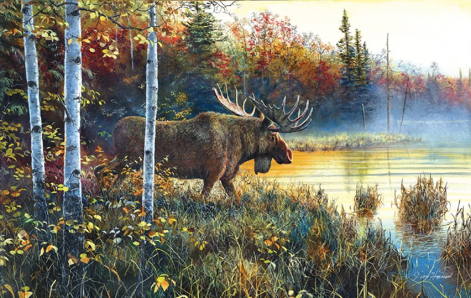 SUNSOUT INC - Master of His Domain - 550 pc Jigsaw Puzzle by Artist: Jim Hansel - Finished Size 15" x 24" - MPN# 67379