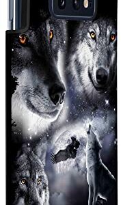 Galaxy S10e Space Wolves 3 Three Snow Wolf Howling At Moon Case