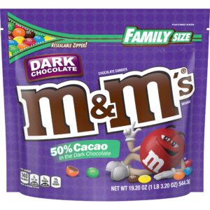 m&m chocolate candy dark chocolate 19.2 oz