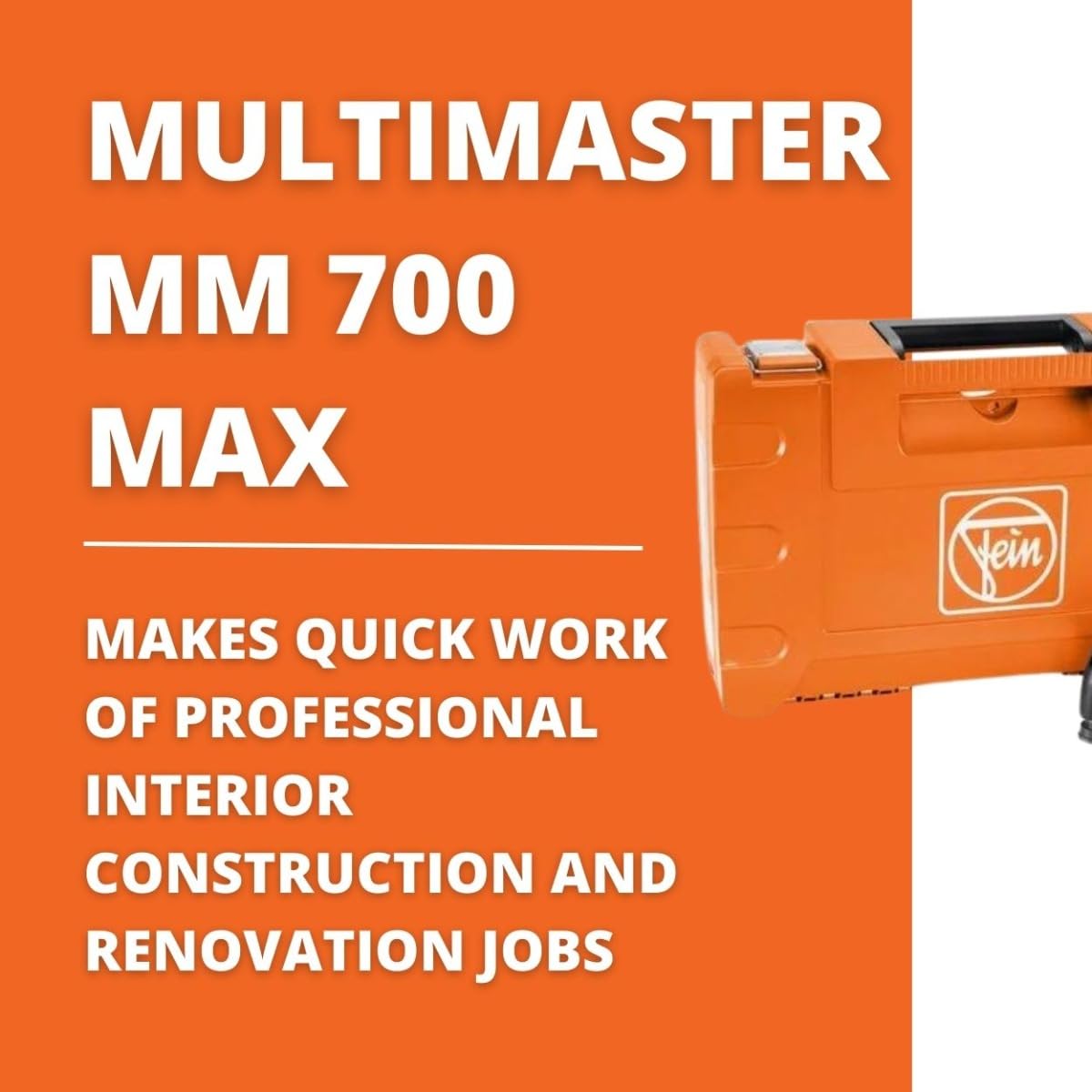 Fein MultiMaster MM 700 Max Oscillating Multitool Set - Ideal for Swift Progress in Interior Construction and Renovation Projects - 450 W Consumption, 250 W Output, 10,000-19,500 OPM - 72296862090