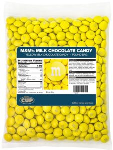 yellow milk chocolate m&m's candy (1 pound bag)