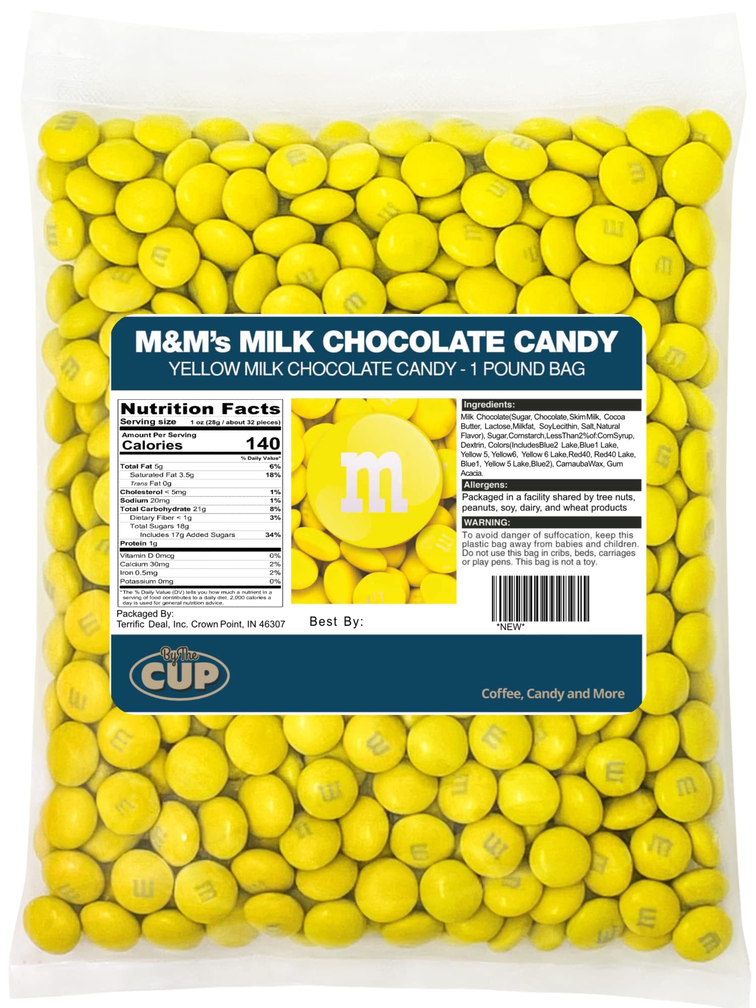 Yellow Milk Chocolate M&M's Candy (1 Pound Bag)