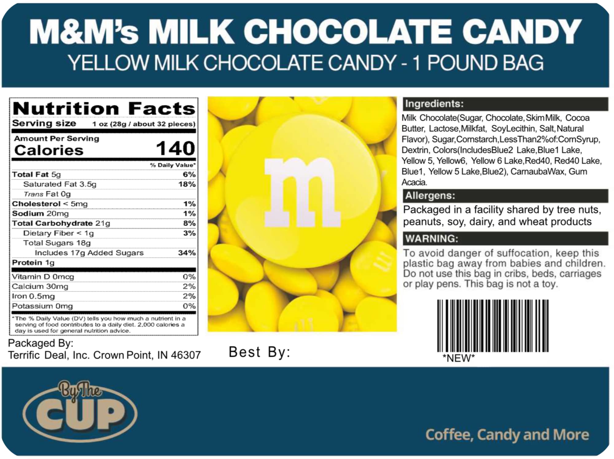 Yellow Milk Chocolate M&M's Candy (1 Pound Bag)