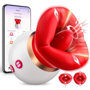 vibrator adult sex toys for women - 3in1 mouth-shaped sucking vibrator, 10 tongue licking 3 sucking nipples anal clit sucker vibrater, g spot vibrators clitoral stimulator couples sex toys