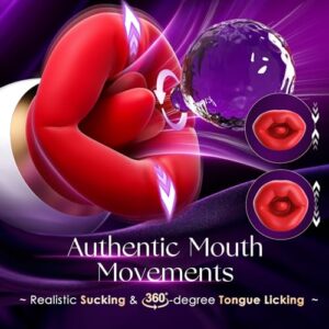 Vibrator Adult Sex Toys for Women - 3IN1 Mouth-Shaped Sucking Vibrator, 10 Tongue Licking 3 Sucking Nipples Anal Clit Sucker Vibrater, G Spot Vibrators Clitoral Stimulator Couples Sex Toys