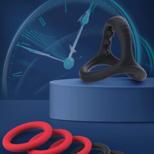 Canrok Silicone Cock/Penis Rings Set with 7 Different Sizes for Erection Enhancing, Long Lasting Stronger Strechy Adult Sex Toys for Men or Couple