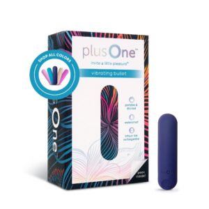 plusone bullet vibrator for women - mini vibrator made of body-safe silicone, fully waterproof, usb rechargeable - personal massager with 10 vibration settings