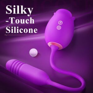 Vibrator Rose Sex Toy for Women – Upgraded Adult Toys Sex Toys for Women with 18 Sucking Vibrator Thrusting Dildo G Spot Vibrators Clitoral Nipple Stimulator, Adult Sex Toys Games for Couples Pleasure