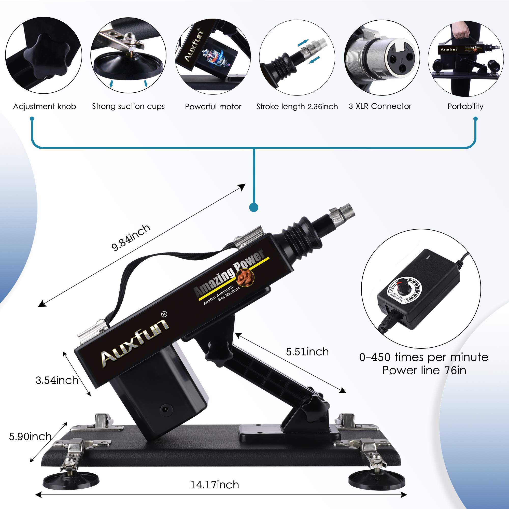 Sex Machine Thrusting Machines for Men Women,Love Machine Device Gun with 6 Attachments,3 XLR Connector Fucking Machine for Solo and Couples