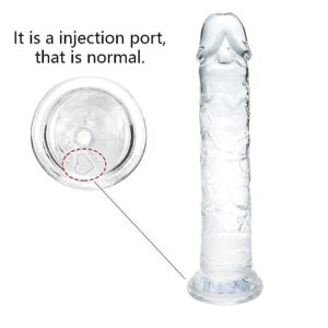 7 Inch Small Realistic Dildo, Soft Lifelike Beginner Sex Toy Thin Penis Clear with Strong Suction Cup for Womens/Men/Gay,Adult Life Like Sex Anal Cute Toys & Games