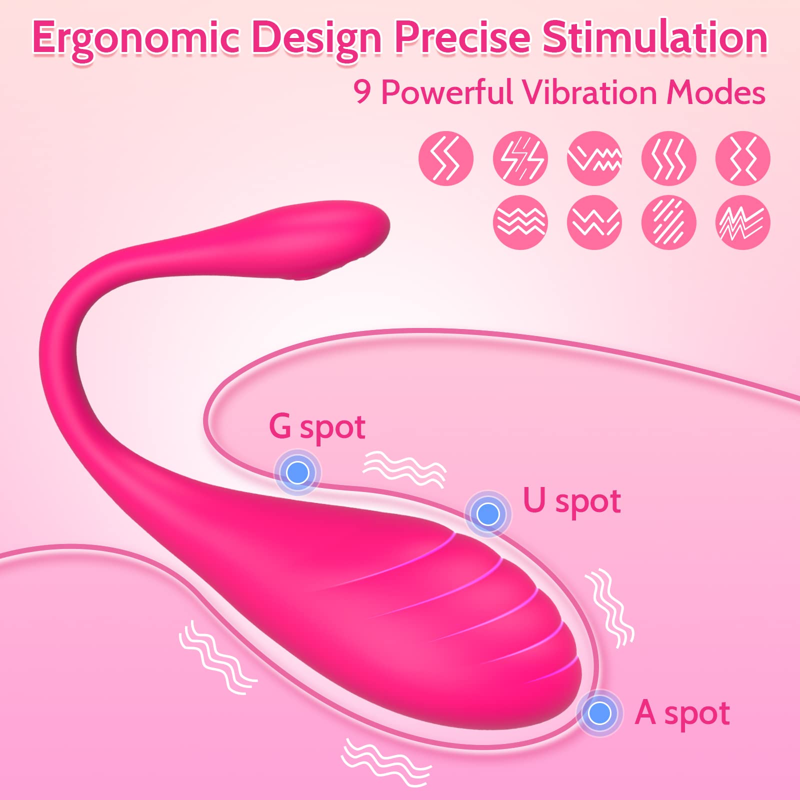 Sex Toys Vibrators Adult Toy - Remote Vibrator with App Control Vibradores, G Spot Vibrator with 9 Powerful Vibrations, Waterproof Clitoral Stimulator Couples Sex Toy for Women