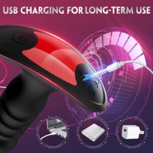 Anal Plug Vibrator with App Control Sex Toy for Men Women - Prostate Massager with 7 Thrusting & Vibrating Modes Adult Anal Vibrator Butt Stimulator Plug for Male Female