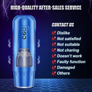 Automatic Male Masturbators -7 Thrusting & Rotating Modes Super Quiet with 3D Sleeve Adult Male Sex Toys for Men (Blue)